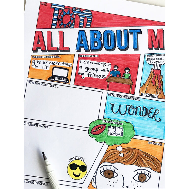 All About Me Creative Activity Pack for Back to School