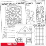 Count, Tally & Graph 2D Shapes Christmas Math Activities - Childhood101 ...