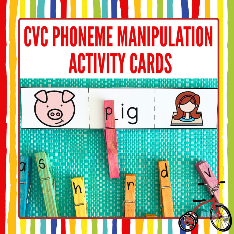 CVC Words Phoneme Manipulation Cards - Childhood101 Shop